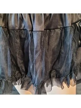 The Unbranded Brand | Skirts | Black High Low Ruffle Skirt Sheer ...